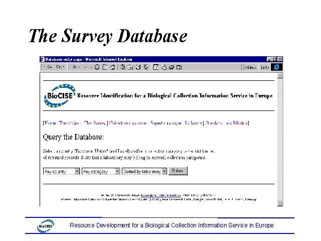The Survey Database